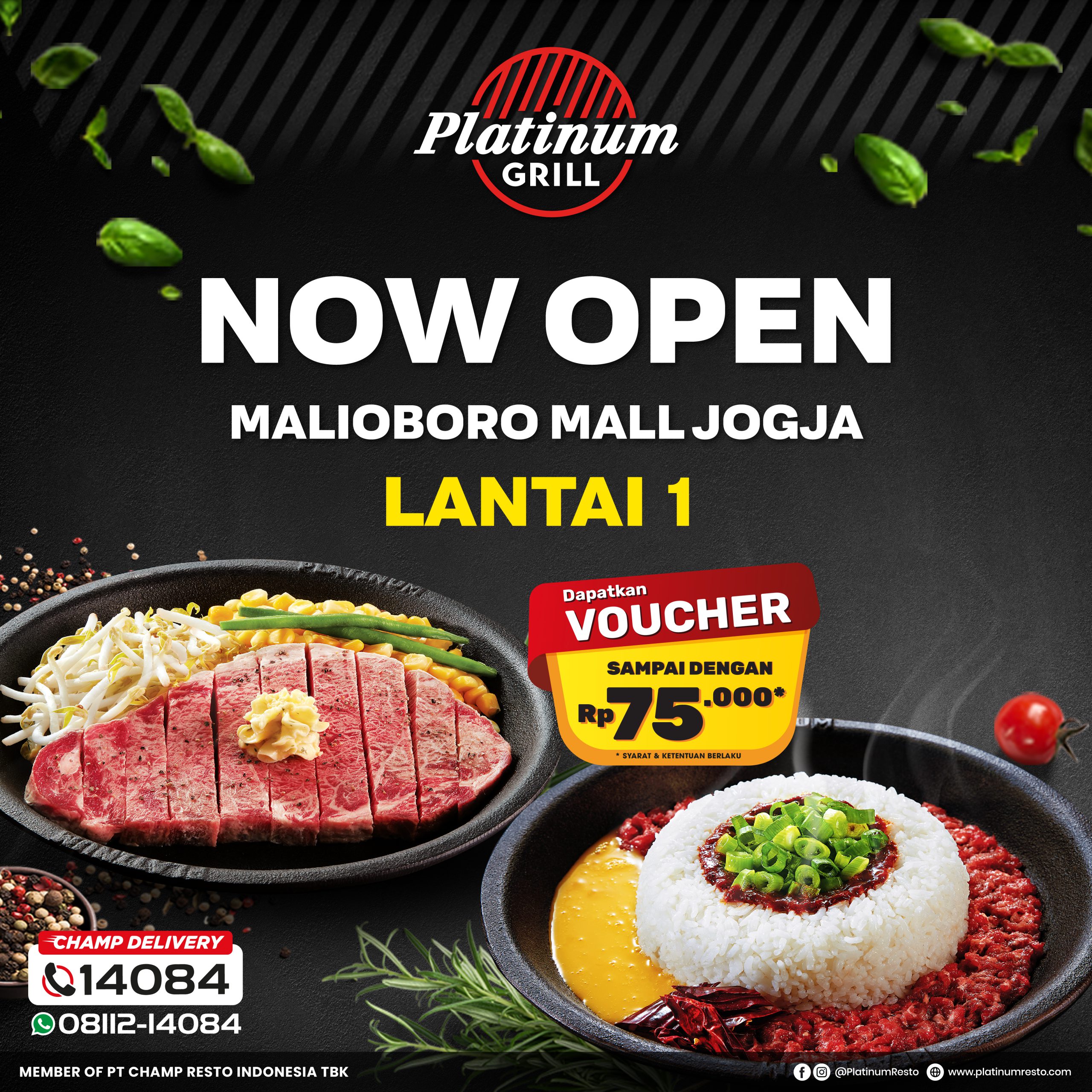 Platinum Grill Buka di Yogyakarta! - Champ Resto Indonesia PLATINUM